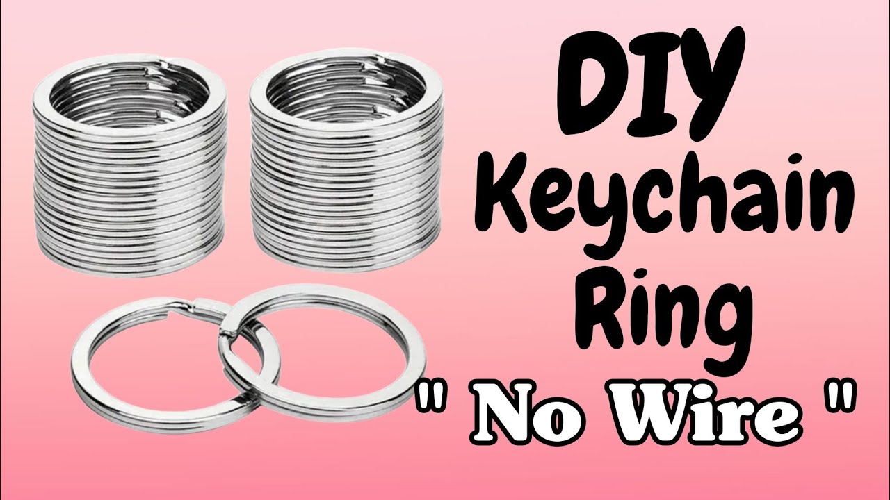 how to make keychain ring / how to make keychain ring without wire ...