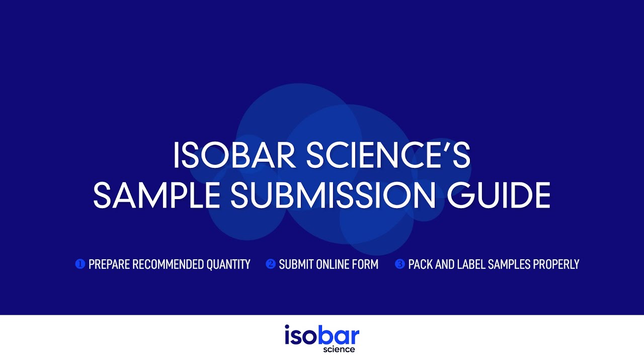 Isobar Science's Sample Submission Guide - YouTube