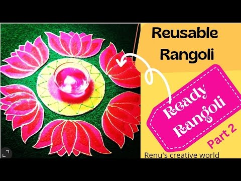 Ready Rangoli part 2 / Easy rangoli DIY / Festive season rangoli ...