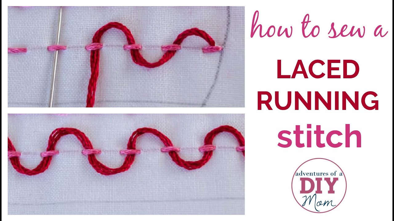 Laced Running Stitch (Embroidery Tutorial) - YouTube