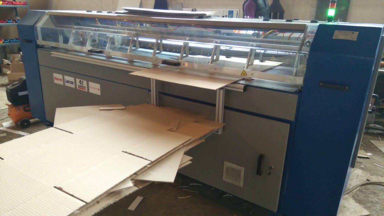 BOXmaker 2400, LENZE servo , Evolution nodel - YouTube