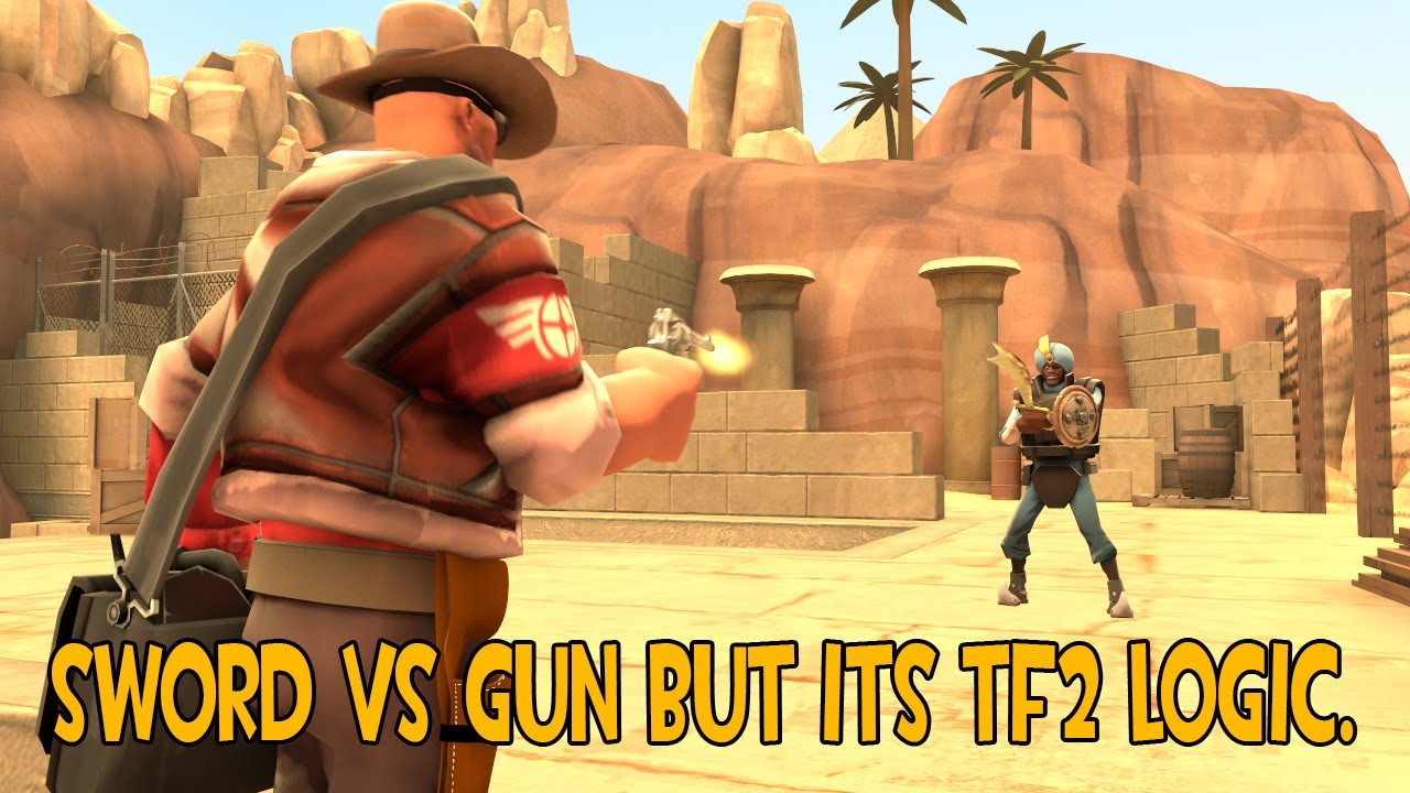 Indiana Jones Sword vs Gun scene but it's TF2 Logic. [SFM] - YouTube