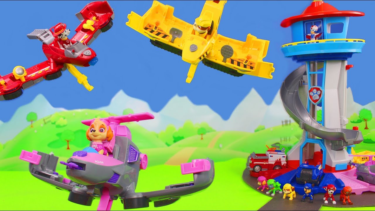 PAW Patrol: Skye, Rubble & Feuerwehrmann Marshall Flip and Fly ...