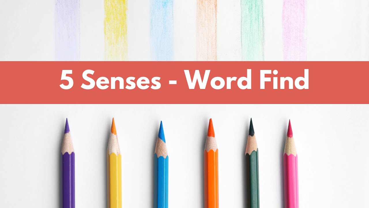 FIVE 5 SENSES SCIENCE ACTIVITY - WORD FIND SEARCH FINDER GAME ...