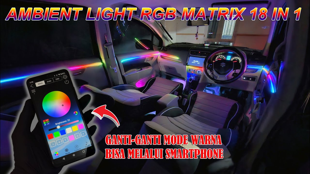Ambient Light Dashboard RGB Matrix 18 in 1 - YouTube