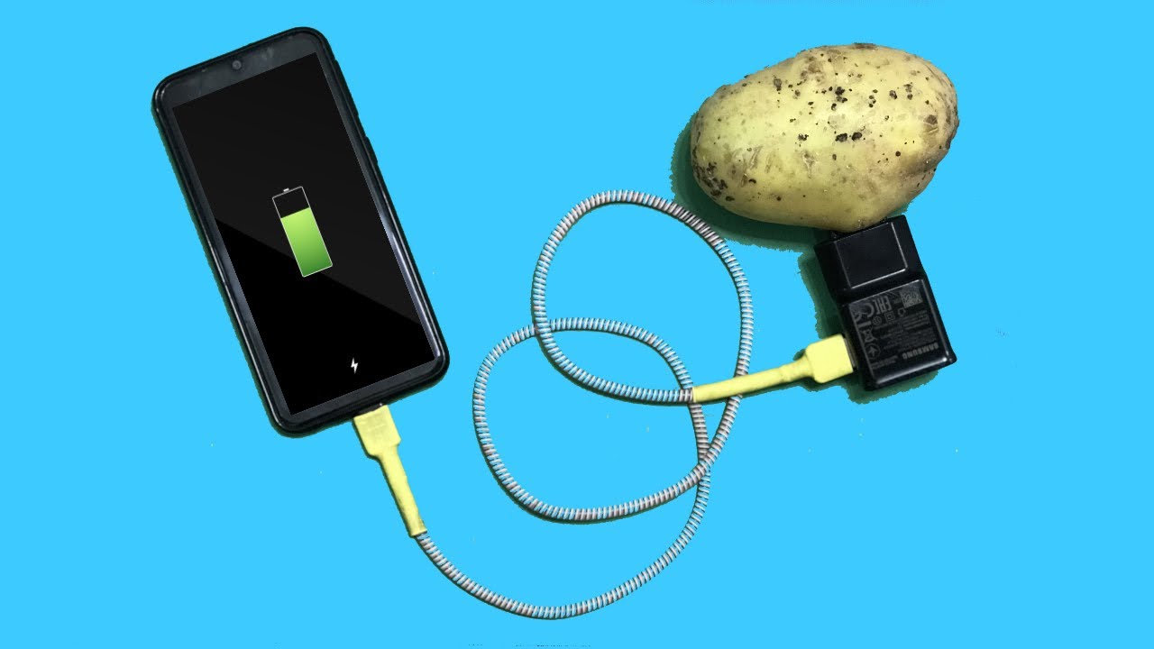free electricity 😍charge your phone with potato📱🔌 - YouTube