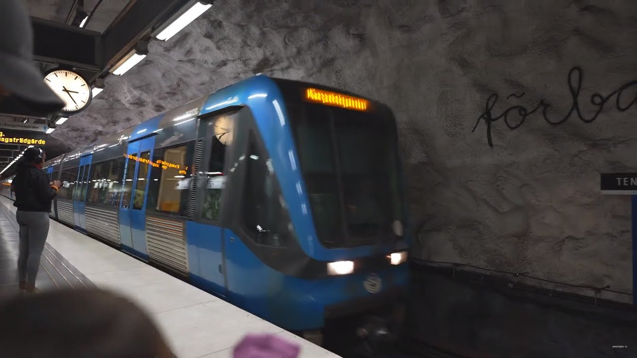 Sweden, Stockholm, subway ride from Tensta to Sundbybergs centrum - YouTube