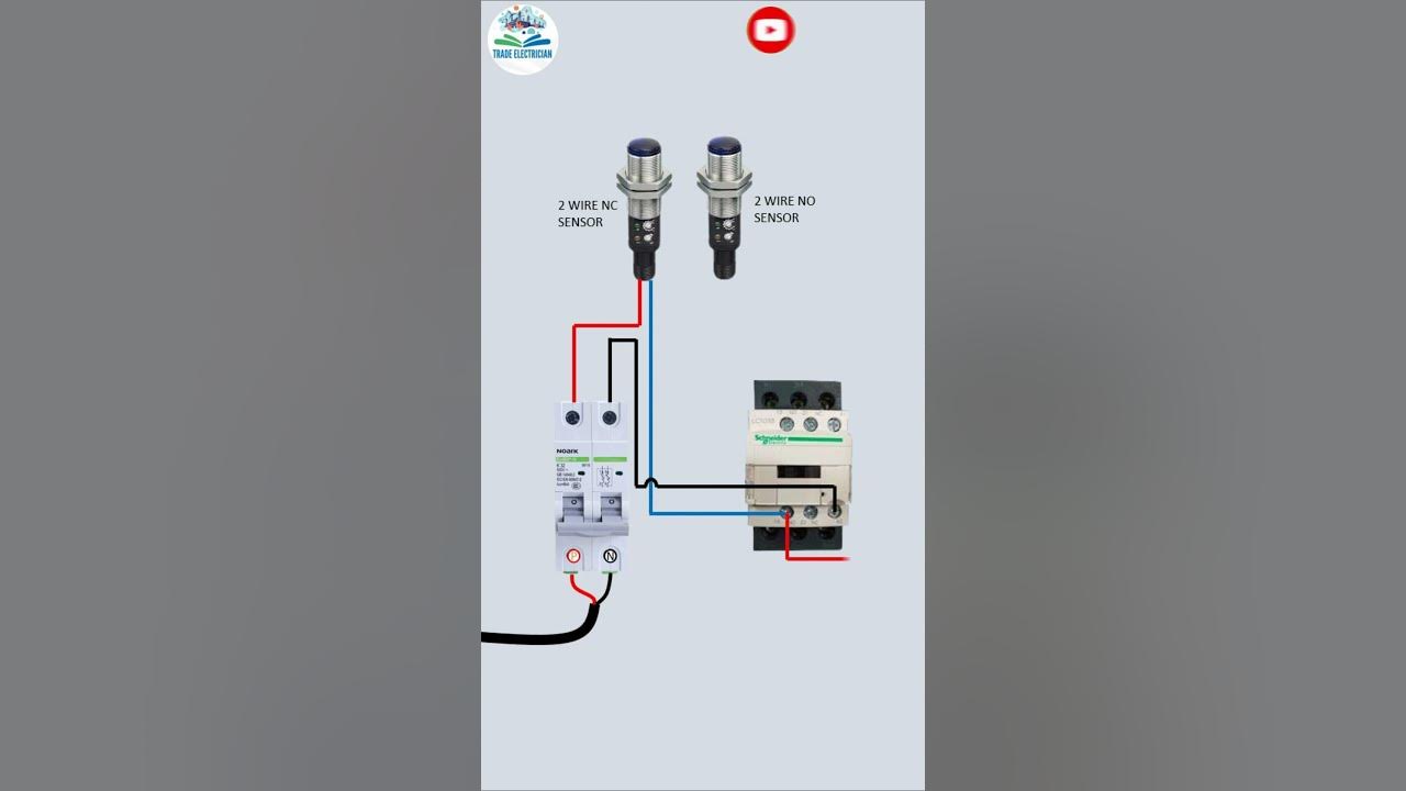 2 Wire Proximity Sensor Magnetic Contactor Connection || Trade Electrician || Shorts - YouTube