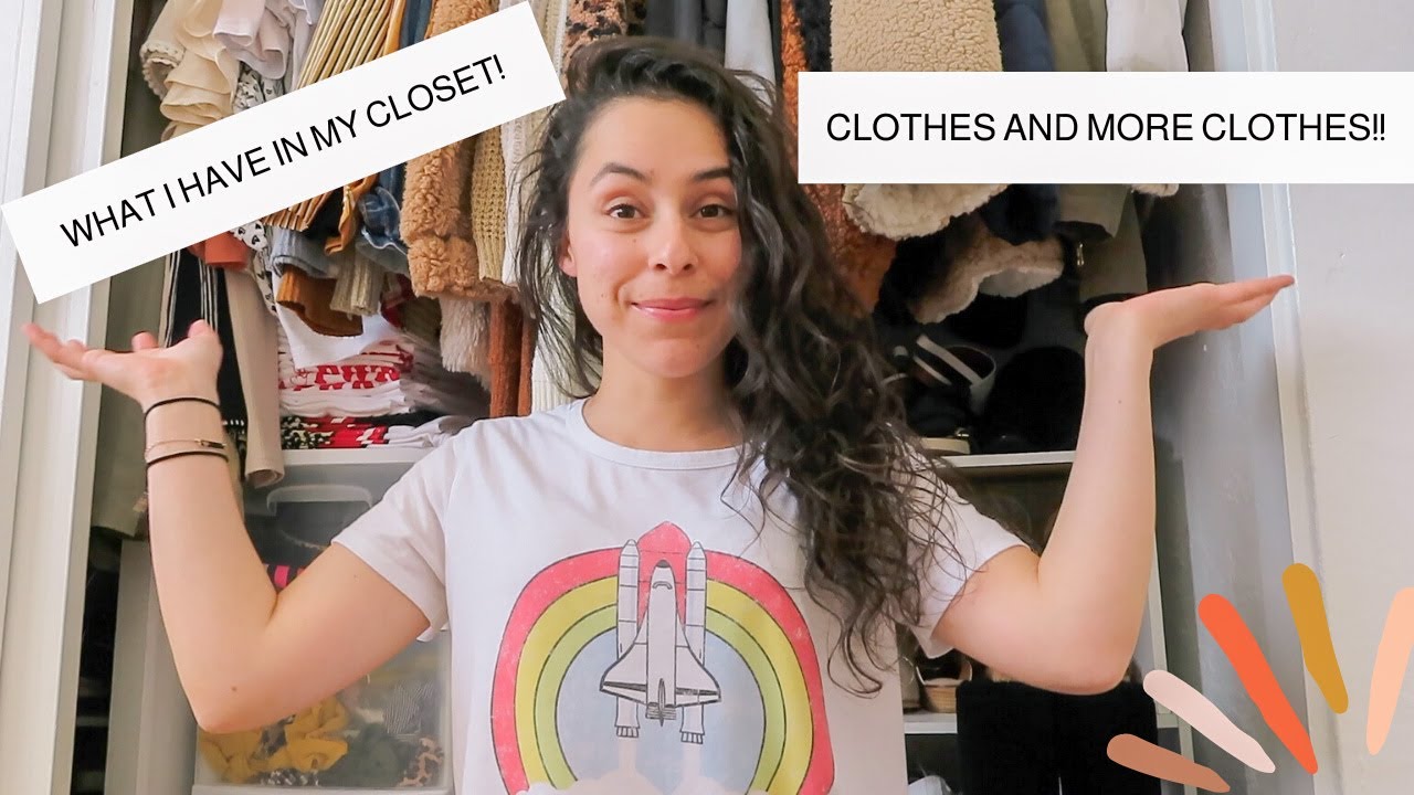 WHAT'S IN MY CLOSET || SMALL CLOSET || CLOSET TOUR || 2020 - YouTube