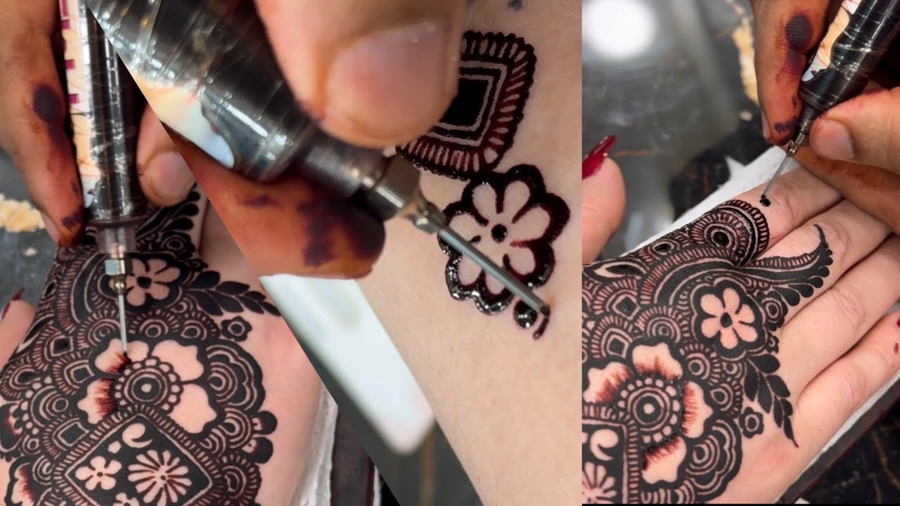Bach Hand Simple Mehndi | injection work | by Hassan # ...