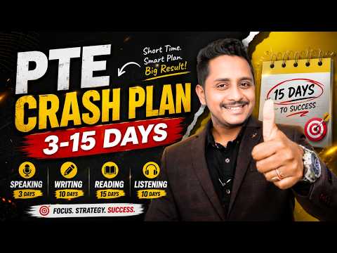 3–15 Days PTE Study Plan | Full Strategy to Score 79+🔥