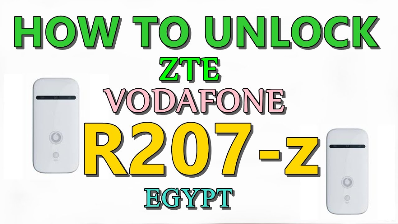 How to Unlock ZTE R207-z Vodafone Egypt - YouTube