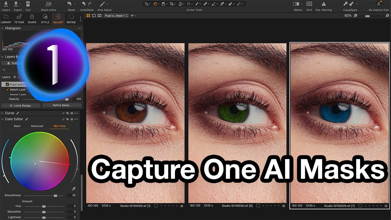 Capture One AI Masks - 3 Tricks for Enhancing Eyes - YouTube