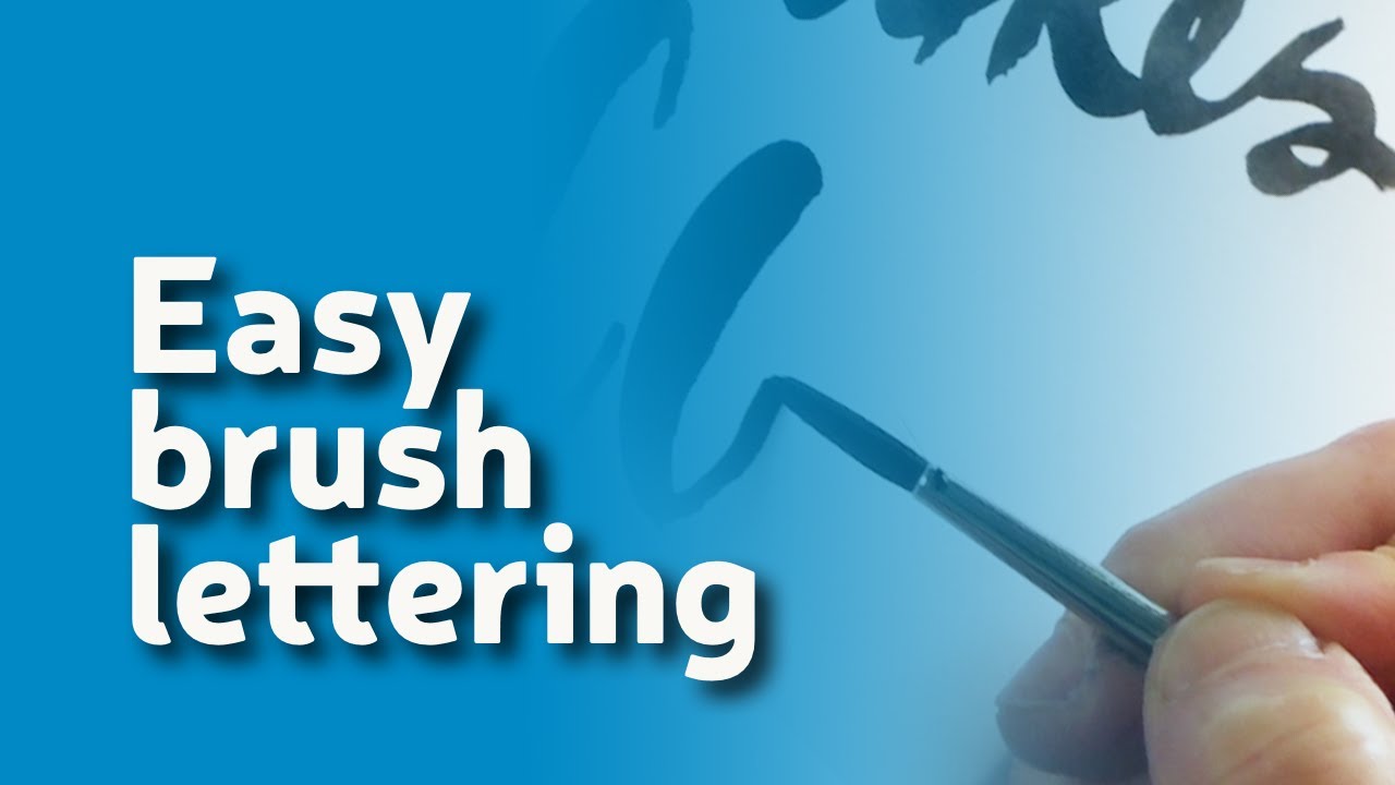 Quick 2-minute tip on brush lettering for beginners - YouTube