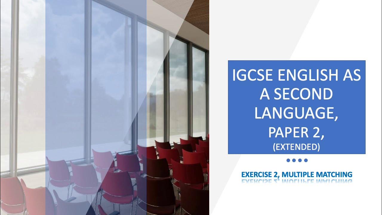 IGCSE ESL, Multiple Matching - YouTube