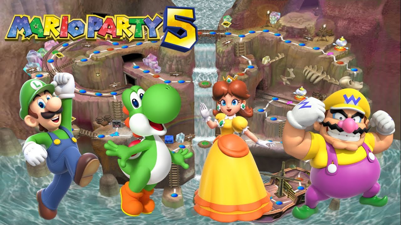 Mario Party 5 - Luigi vs Yoshi vs Daisy vs Wario - Pirate Dream - YouTube