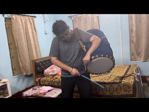 Dhak Tutorial video#3 how to play bengali dhak rolling taal kurkuri ...