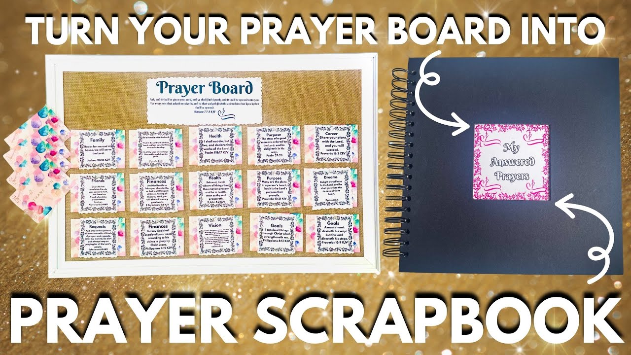 How to turn your 2024 PRAYER BOARD into a SCRAPBOOK | Prayer Board DIY ...