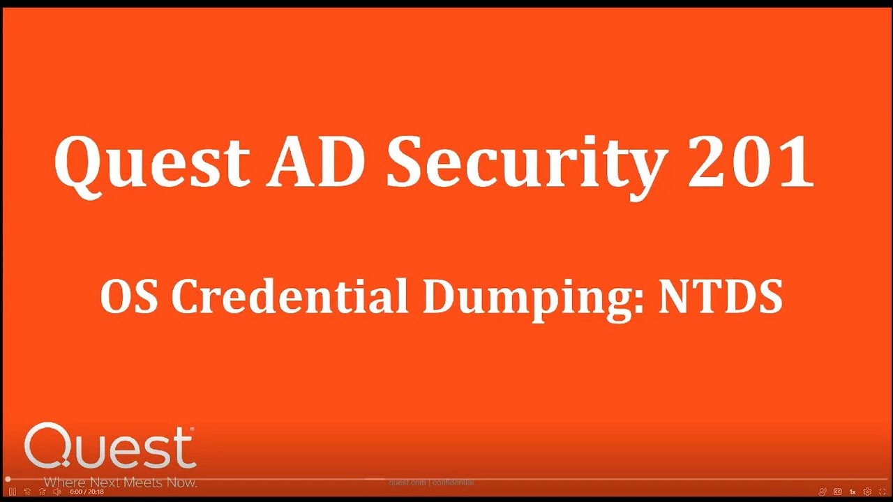OS Credential Dumping NTDS - YouTube