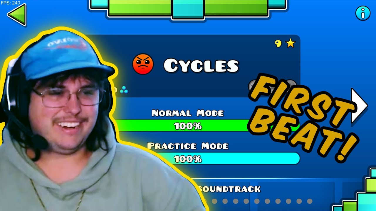 Dominating CYCLES On Geometry Dash - Watch My First Ever 100%! - YouTube