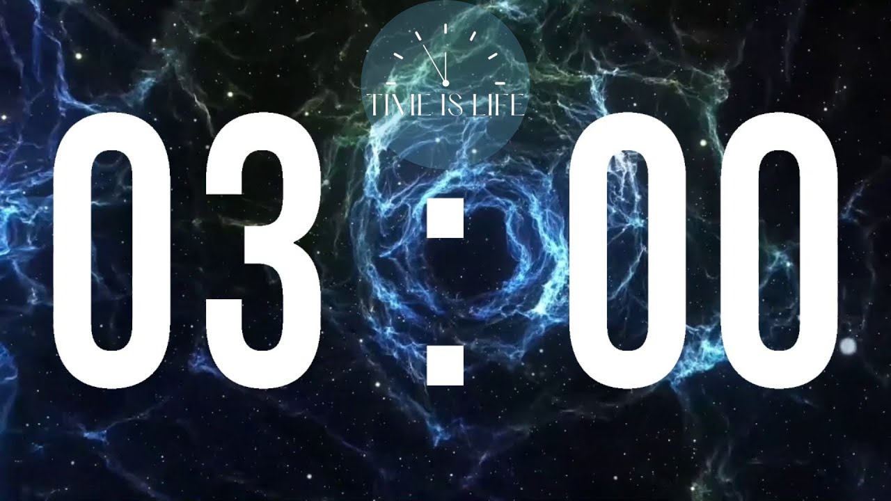 3 MINUTES *TIMER* 3min TIME CLOCK- ALARM Space Theme🪐 - YouTube