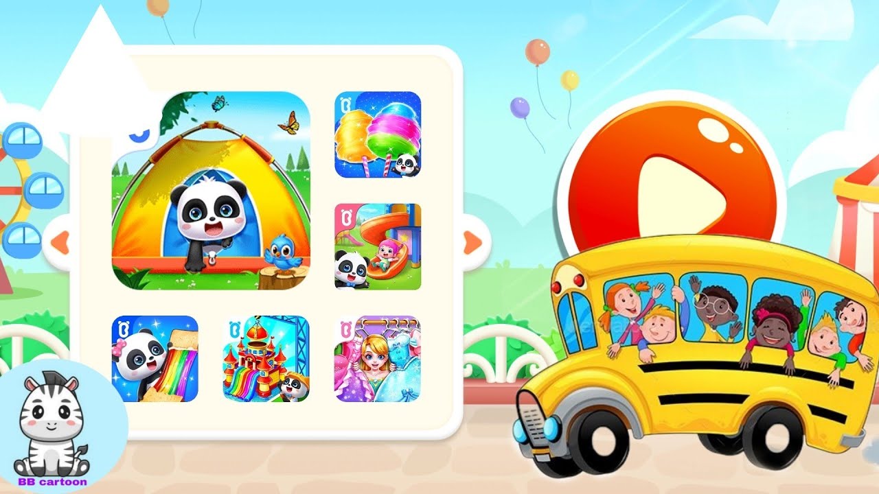 toto 4k cartoon wheels on the bus / cartoon town /nursery rhymes kids ...