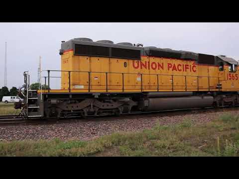 Union Pacific Multiple Train Meets with a Train in the Siding, Mankato Subdivision, Shakopee, MN ...