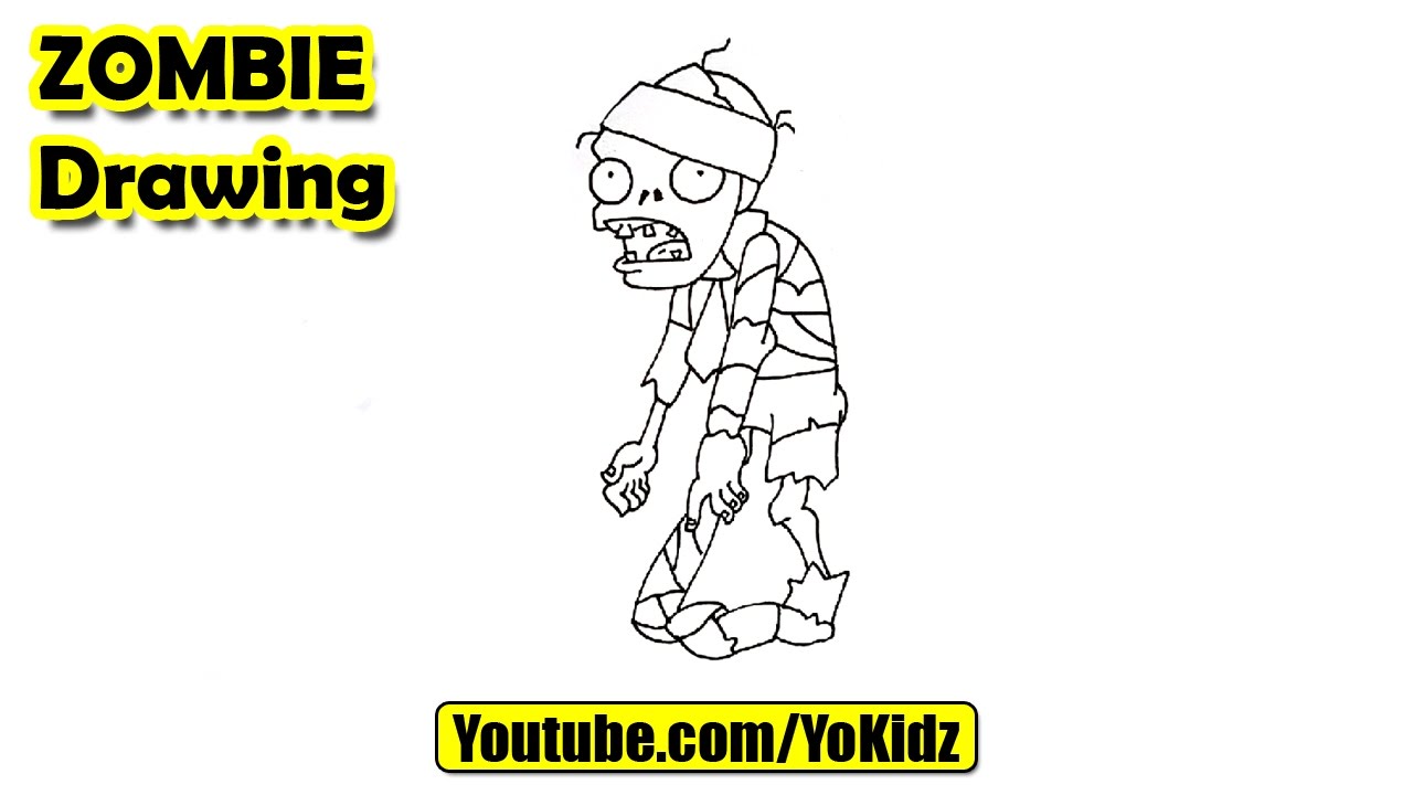 How to draw a Zombie - YouTube