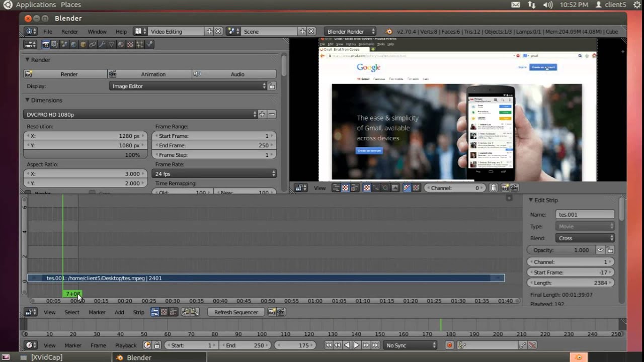 Blender - Simple Editing Video Using Blender 2.7x ( Basic Part - 1 ...