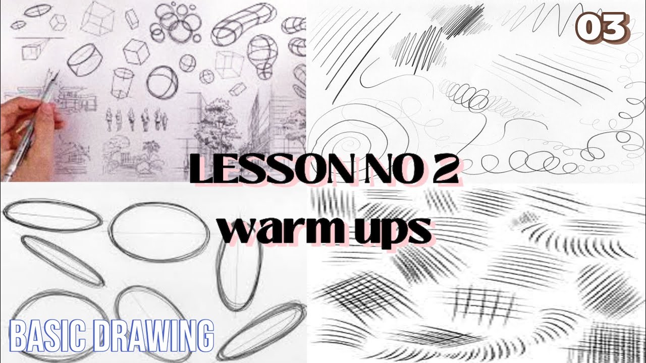 warm ups for best results in drawing| lesson 02 | ARTS course| drawing ...