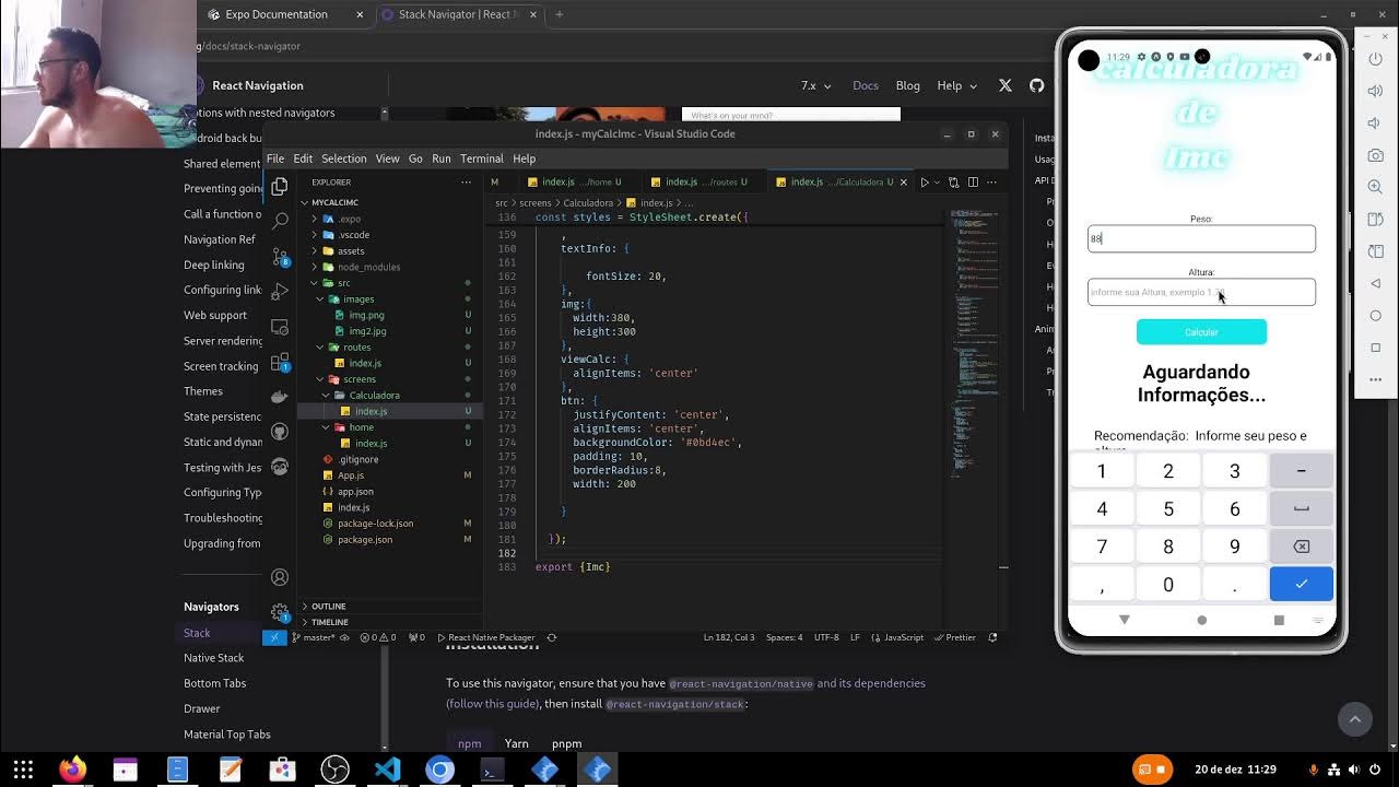 Criando app em React Native utilizando Expo - App IMC - YouTube