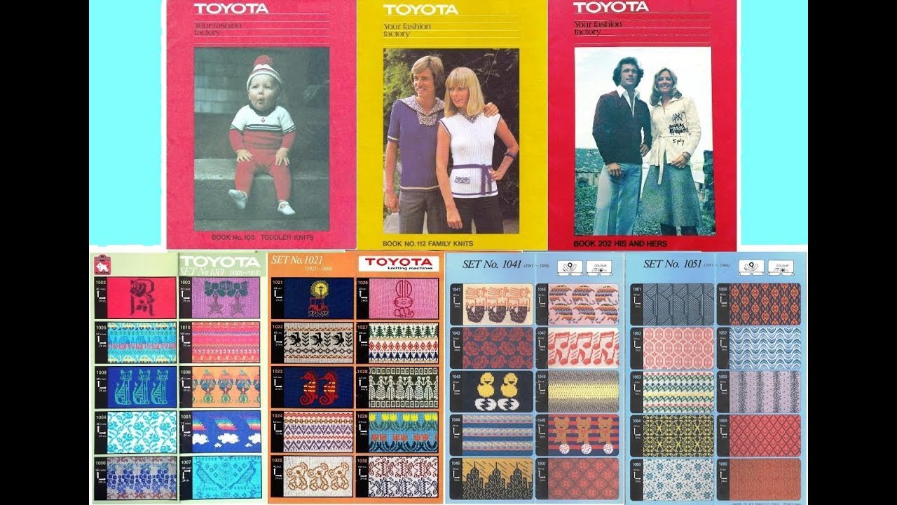Toyota your fashion factory book 103 202 + Toyota set 1001 1060 Pattern ...