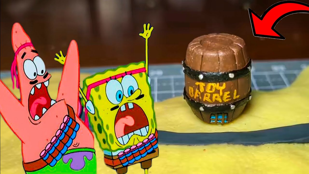 I'm building Bikini Bottom completely! Toy Barrel from SpongeBob! - YouTube