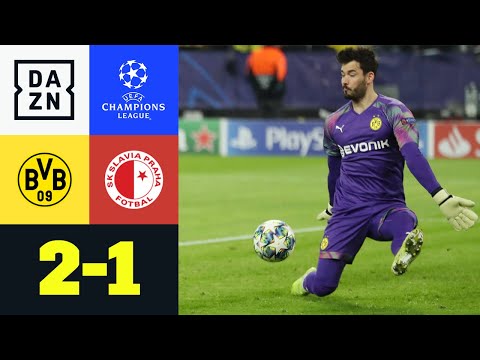 Sensationeller Bürki rettet Achtelfinale: Dortmund - Slavia Prag 2:1 | UEFA Champions League | DAZN