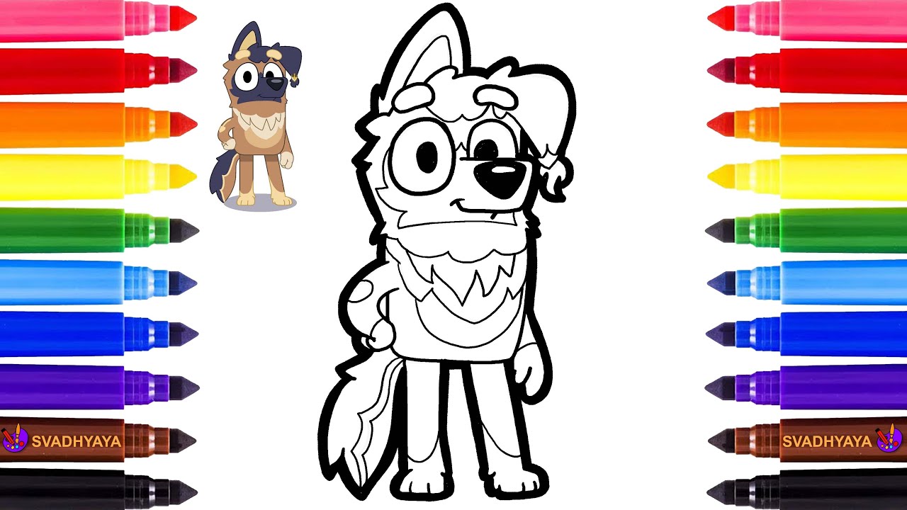 how to draw bluey gruber #blueydrawings - YouTube