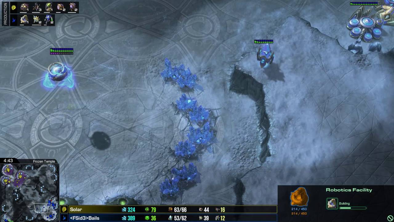 Starcraft 2 - PvZ - Bails vs Solar on Frozen Temple - YouTube