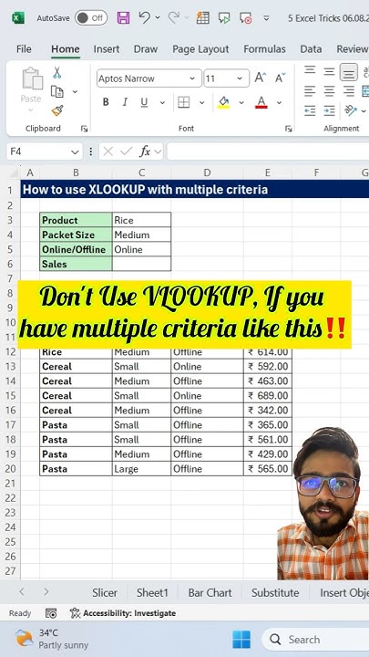 Don't Use Vlookup‼️Instead Use Amazing Function | Day 16 | Excel Learning #exceltips #shorts # ...