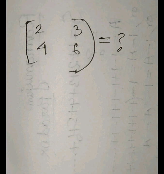 Determinant evaluation of 2×2 order matrix - YouTube