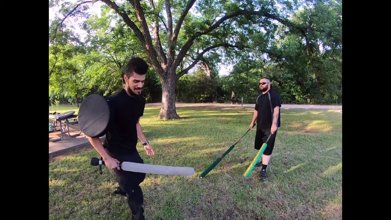 LARPing fight Amtgard practicing - YouTube