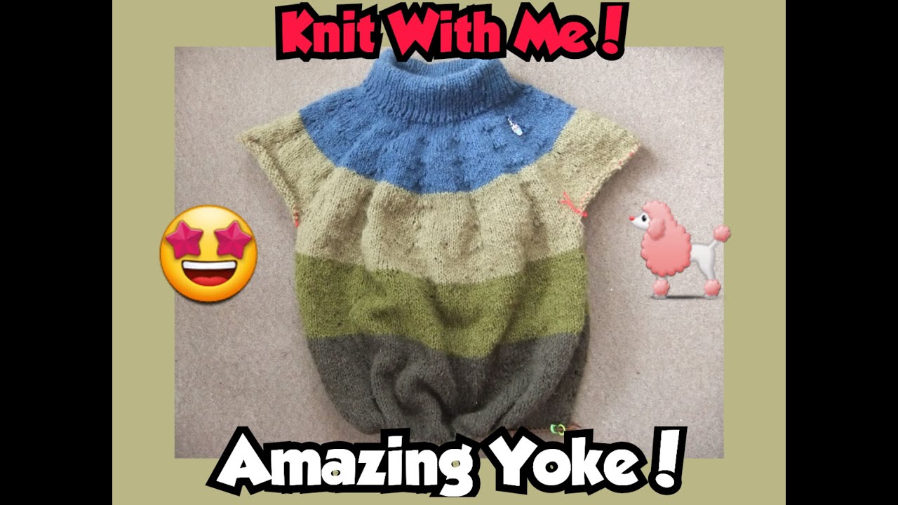 MULTI COLOR SWEATER NECK & YOKE KNIT WITH ME SCRAP YARN HANDCRAFTED ...