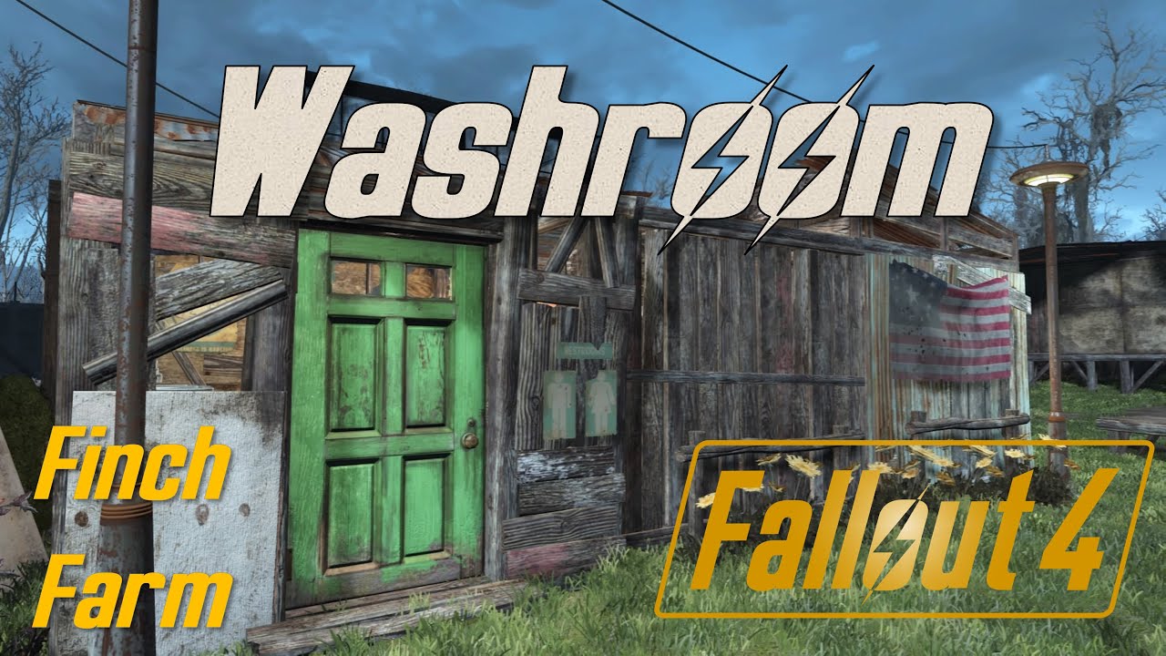 Fallout 4 - Finch Farm Settlement Build | Washroom | Work in Progress (Mods) - YouTube