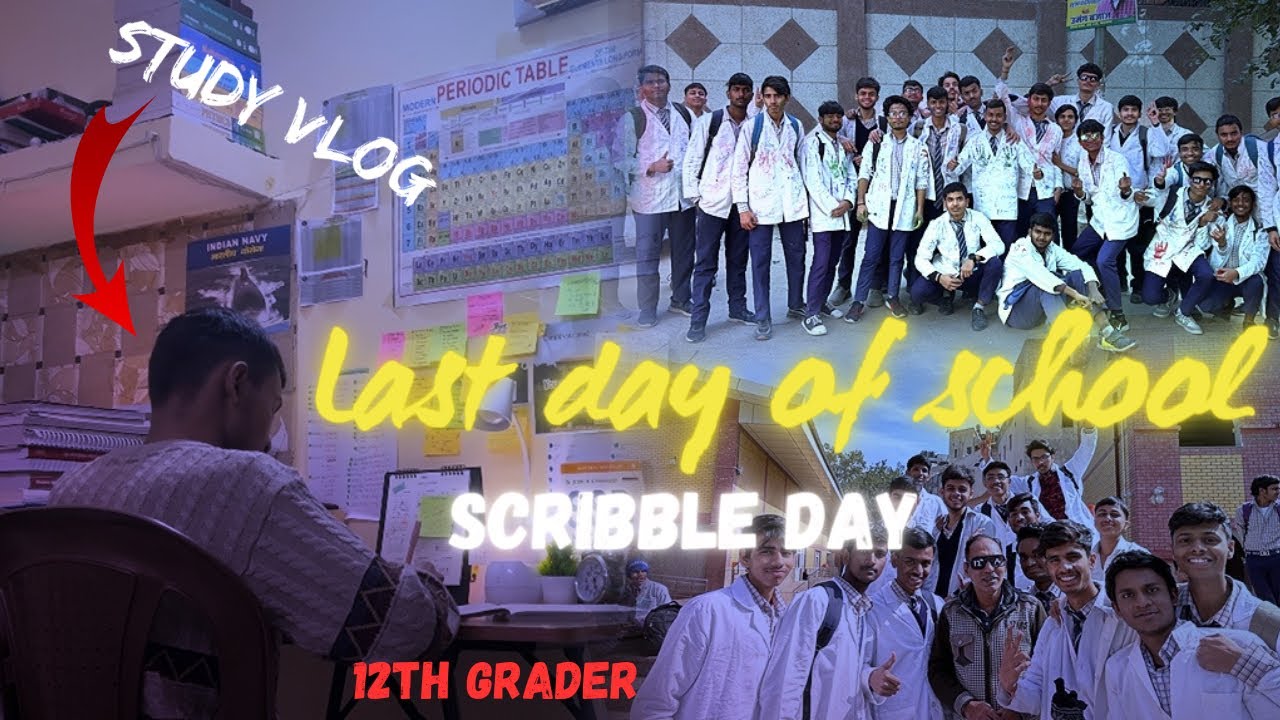 Last day of school | study routine | study vlog | school days | ntse ...