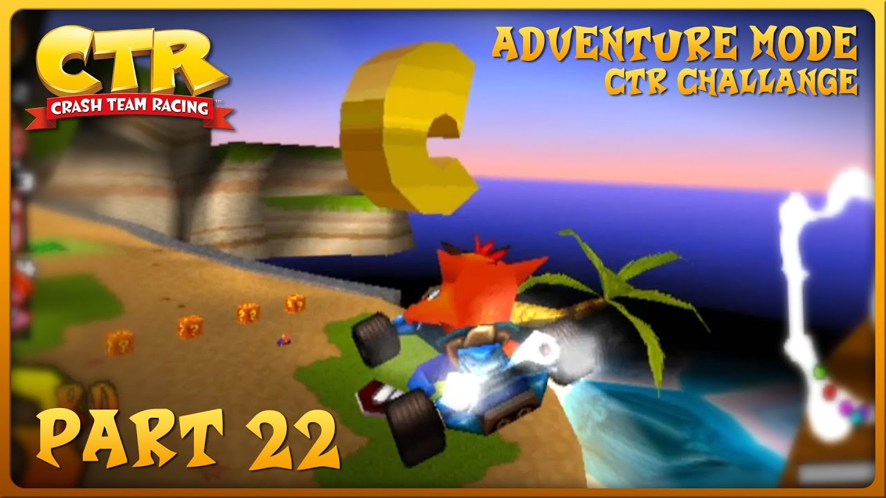 Crash Team Racing (PS1) - Adventure Mode - Part 22 - CTR Challenge - Crash Cove - YouTube