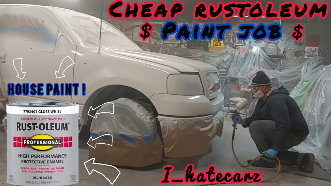 Cheap Rustoleum paint job (house paint) budget paint job - YouTube