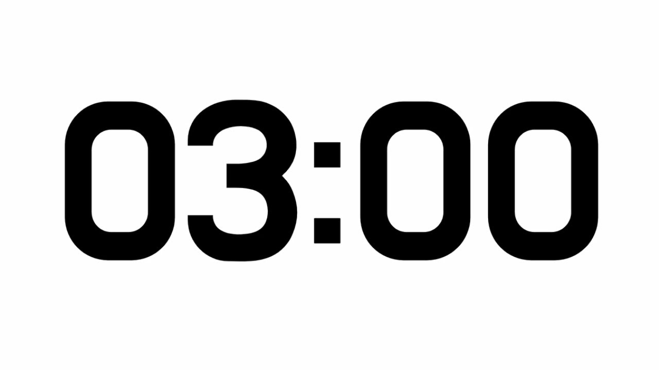 3분 타이머 하얀색 배경/3 Min free countdown timer with white background - YouTube