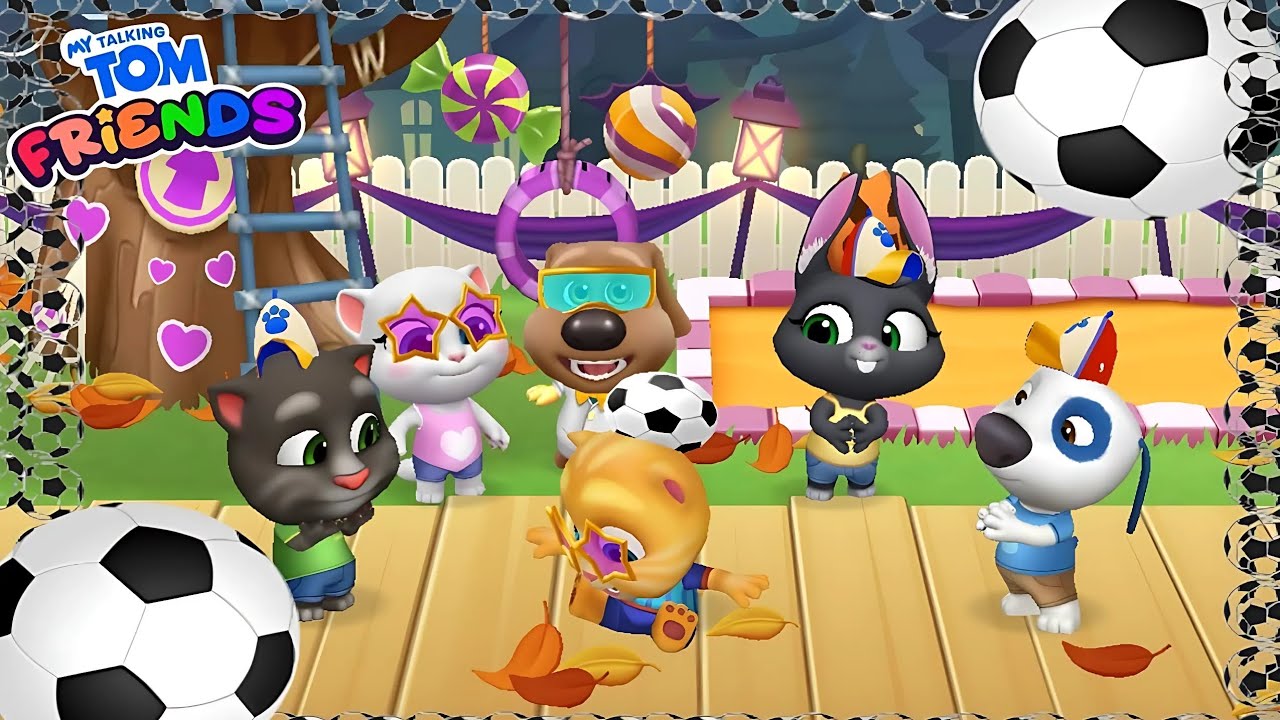 Talking tom and friends playing football || talking friends new episode ...