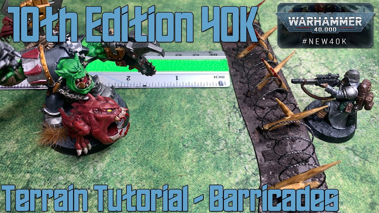 New 40K Rules - 10th Edition Terrain, Barricades Tutorial - YouTube