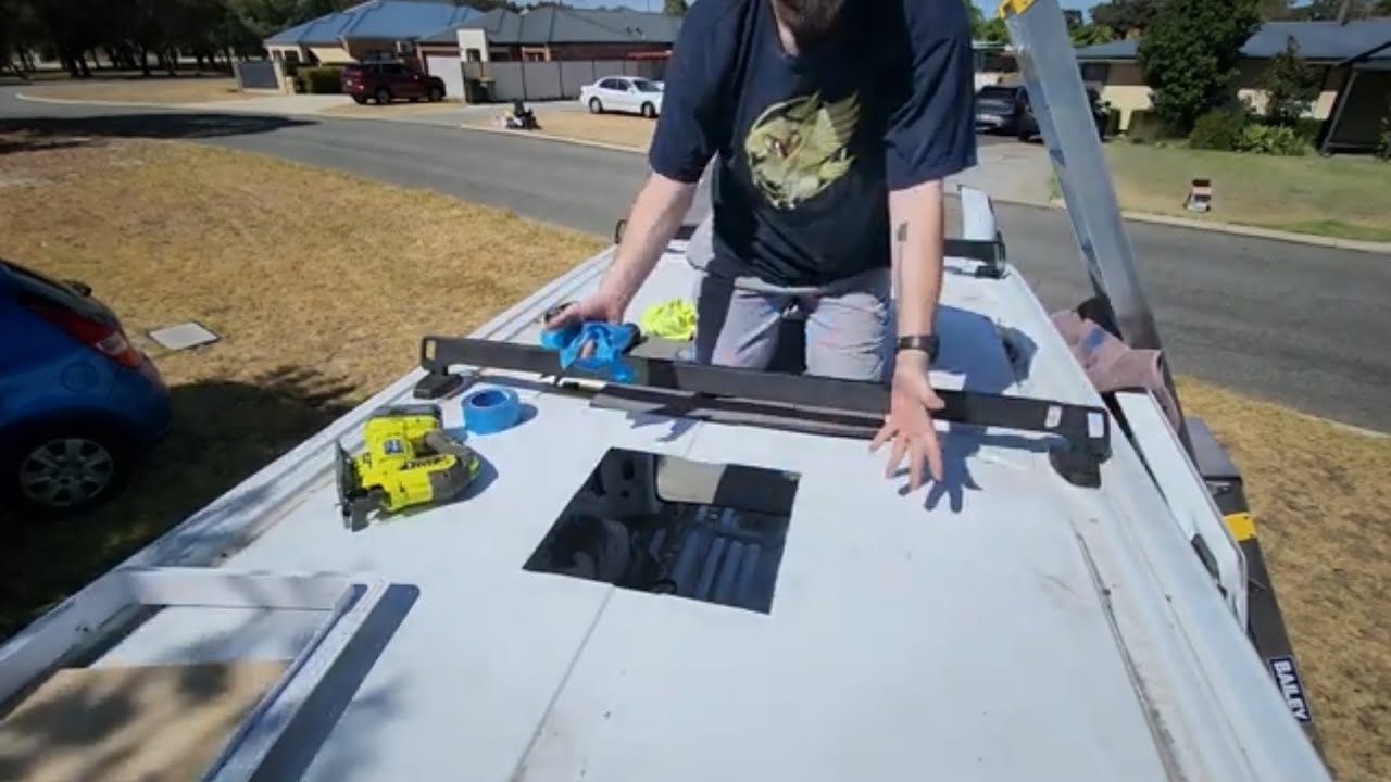 MaxxFan Deluxe Roof Install ][ Van Conversion Build - YouTube