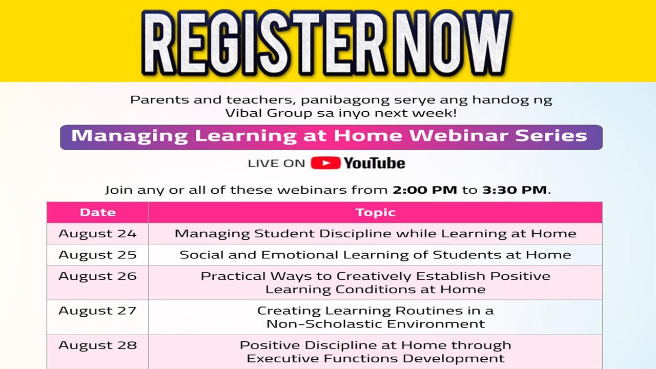 Vibal Group Webinar Update | August 24-28,2020 | with e-Certificate ...