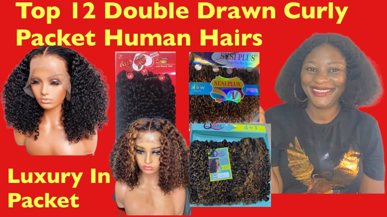 Top 12 Double Drawn Curly Packet Human Hairs|Pixie/Jerry/Deep/wave ...